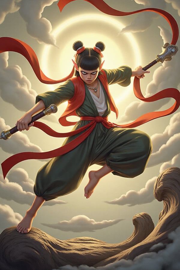 Nezha - Variation version | image created by Orked Orked | Tensor.Art