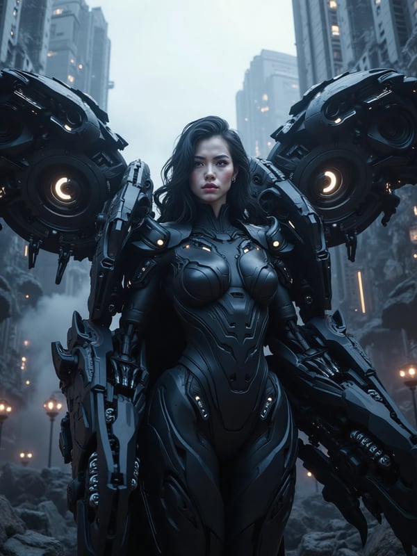 Mecha Woman in Shield Arms | JoeArt - 2025-02-23 V3 | image created by ...