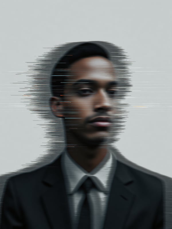 Linear Glitch Art Portrait Studio🖤 | Tensor.Art | Tensor.Art