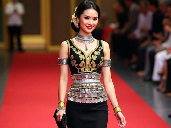 Traditional Dress Mix Modern Sabah Borneo | Tensor.Art | Tensor.Art