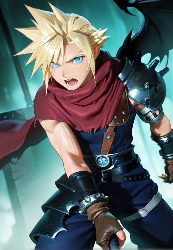 Cloud Strife (Kingdom Hearts I style) | Tensor.Art | Tensor.Art