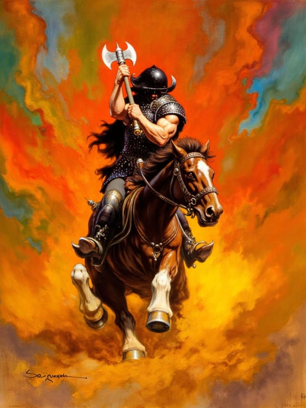 Frank Frazetta Style - e09 - Free AI Model | Tensor.Art | Tensor.Art
