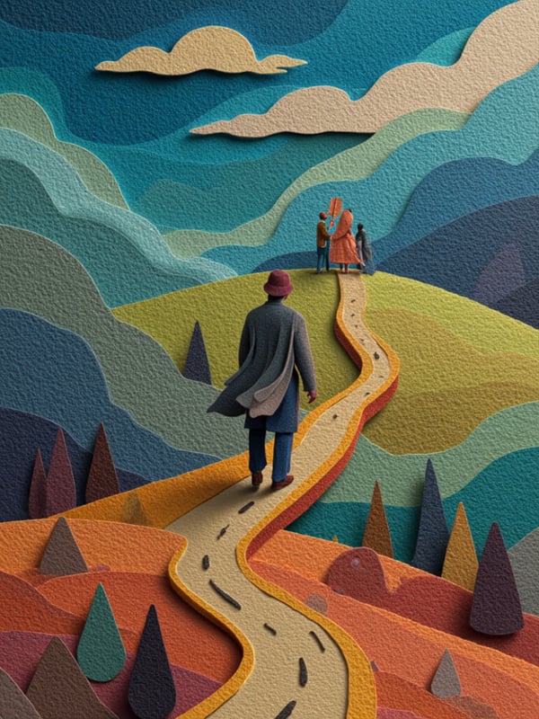 Layered Paper cut - paper cut | image created by Qraze | Tensor.Art