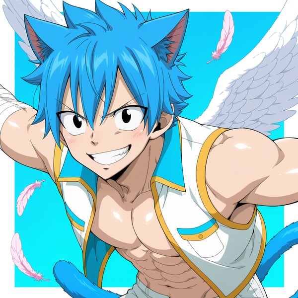 Happy (Fairy Tail) - Human Form Character Concept - v2 | Stable ...