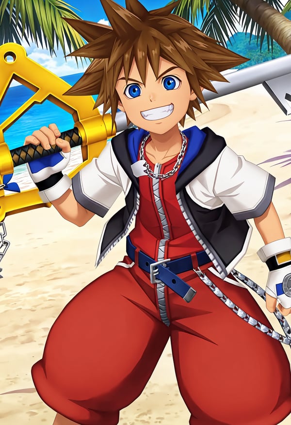 Sora Kingdom Hearts 1 3D Render - Fail but still cute | Stable ...