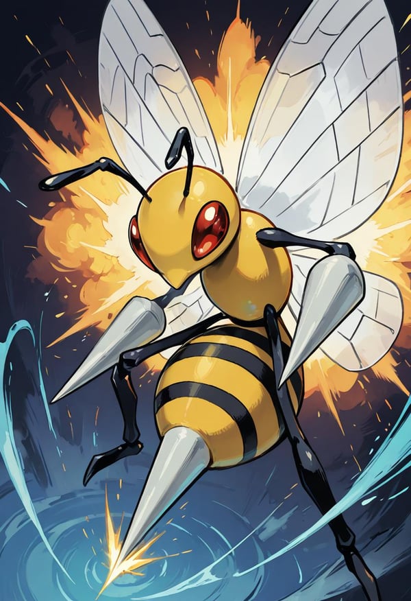 Beedrill: Poison Bee | スピアー (Pokedex #0015)... | Tensor.Art | Tensor.Art