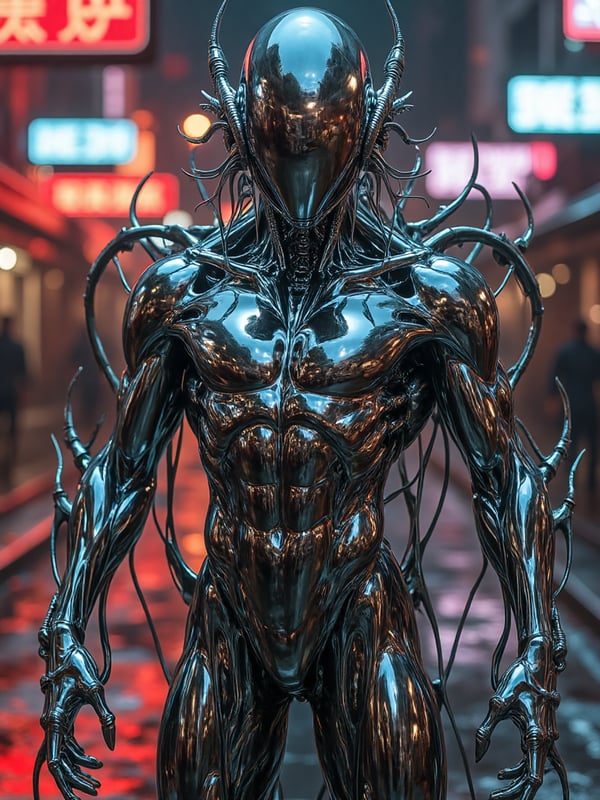 reflective chrome humanoid | Tensor.Art | Tensor.Art