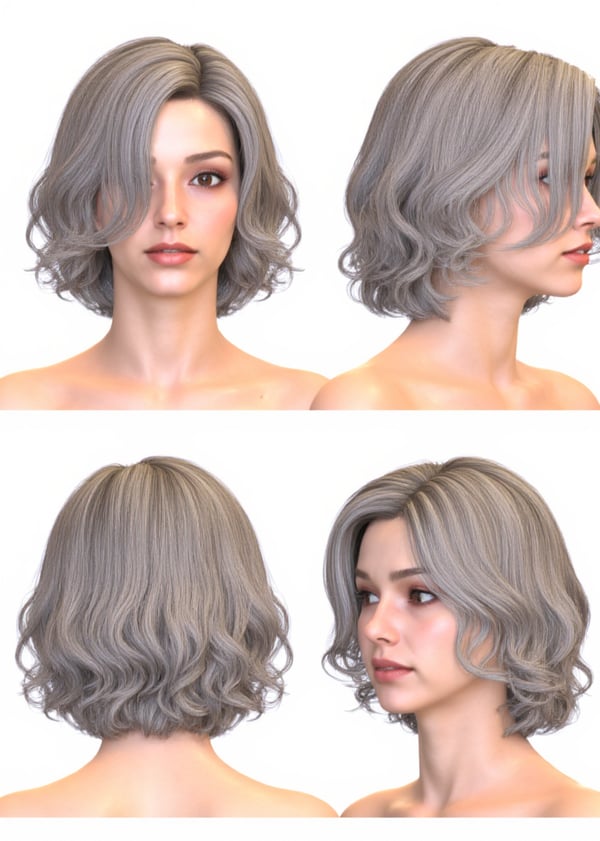 XL Hair Turn, Multi-View, Turnaround, Model... | Tensor.Art | Tensor.Art