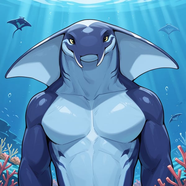 Anthro Manta Ray - V1 | Stable Diffusion Model - LORA | Tensor.Art