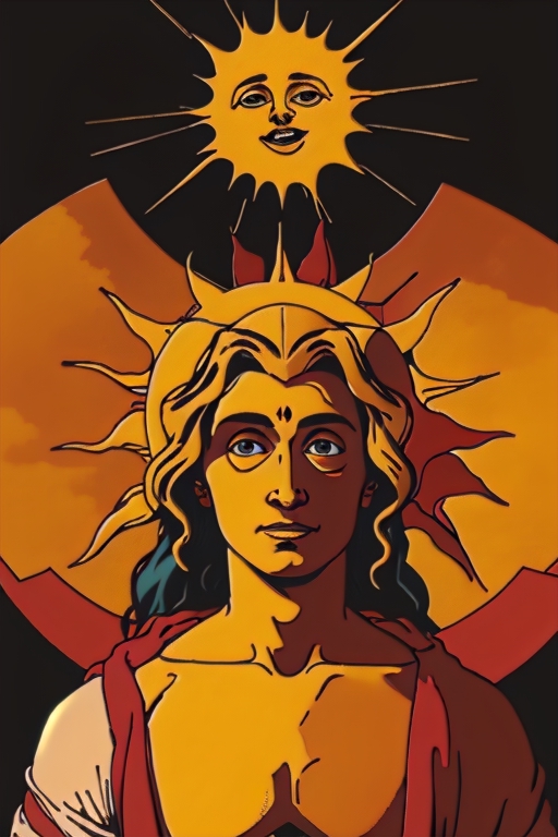 sun,god,renaissance | image created by 金沙江路 | Tensor.Art