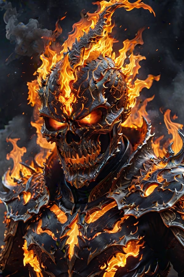 Ghost Rider, wearing demonic a | image created by Goofy Ai | Tensor.Art