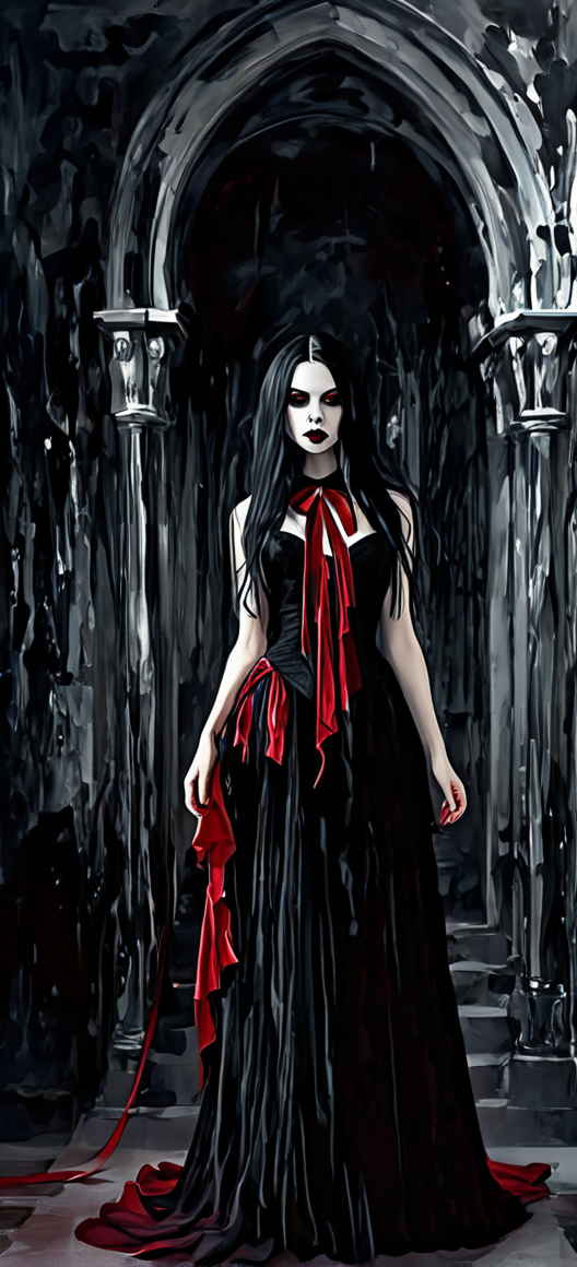 A haunting shot of a vampire s | image created by blue | Tensor.Art