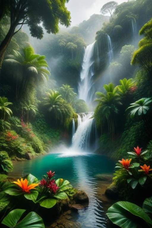 A breathtaking view of a tropi | image created by Art spain | Tensor.Art