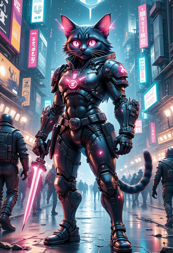 A cyberpunk-themed anthropomor | image created by Risk_Art | Tensor.Art
