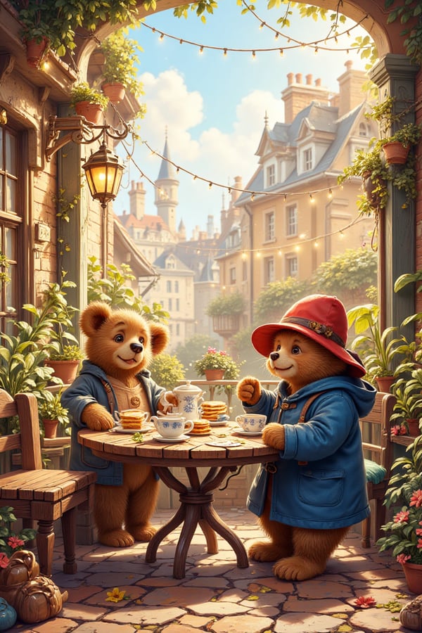 A delightful scene of Paddingt | image created by Risk_Art | Tensor.Art
