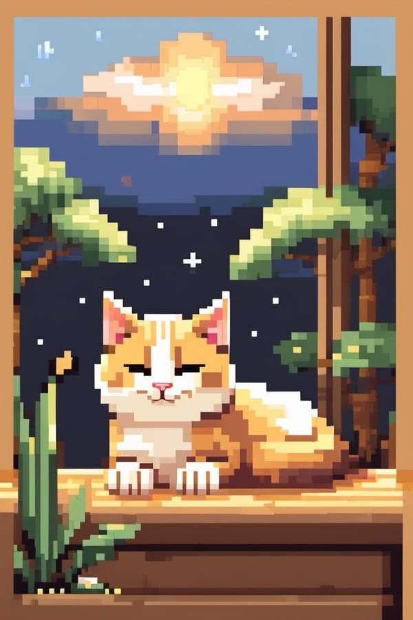 Pixel art 8 bits Home sleeping | image created by nocor1i8 | Tensor.Art