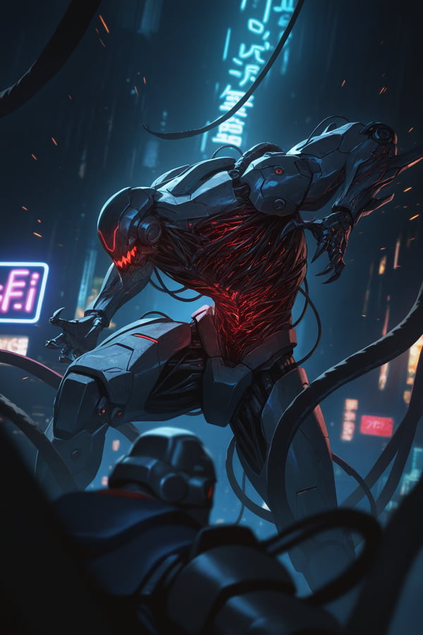 evil monster robot, neon - Free AI Image | Tensor.Art | Tensor.Art