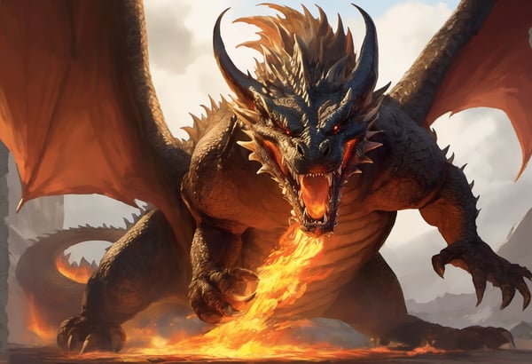 There's a big, strong dragon w | image created by SimX0791 | Tensor.Art