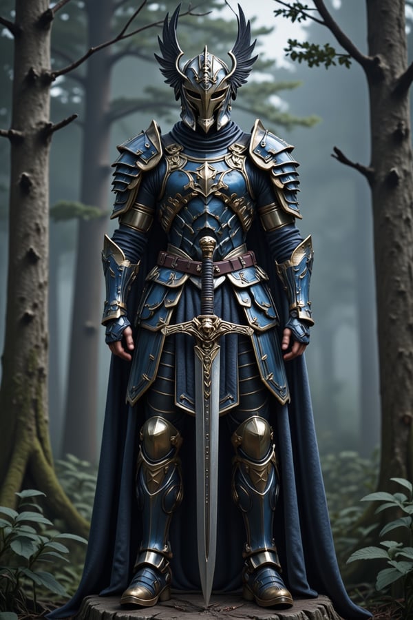 Blue knight | image created by Sparthano | Tensor.Art