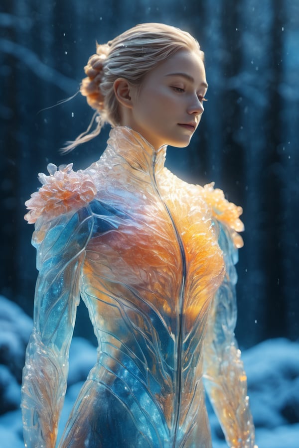 the frozen human body, full bo | image created by iSayoga | Tensor.Art