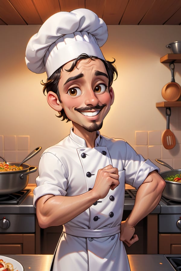 cartoon male chef, cartoon sty | image created by Kalumalli | Tensor.Art