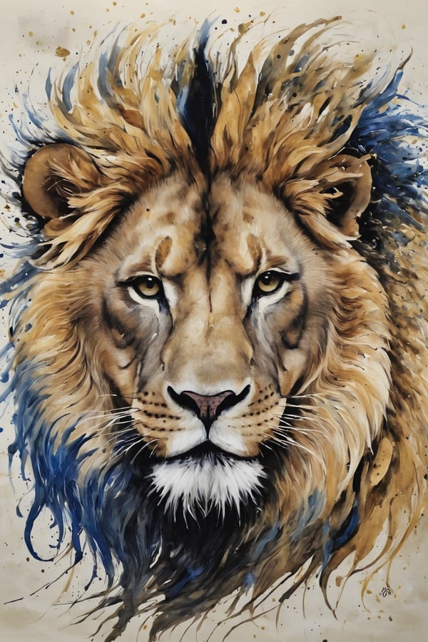 (writing brush action painting | image created by Mkh | Tensor.Art