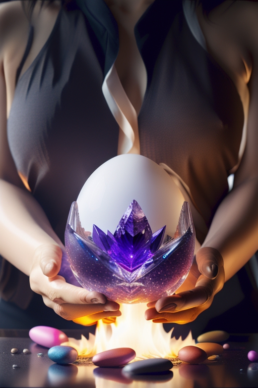 Magical crystal egg. | image created by Sci. Rider | Tensor.Art