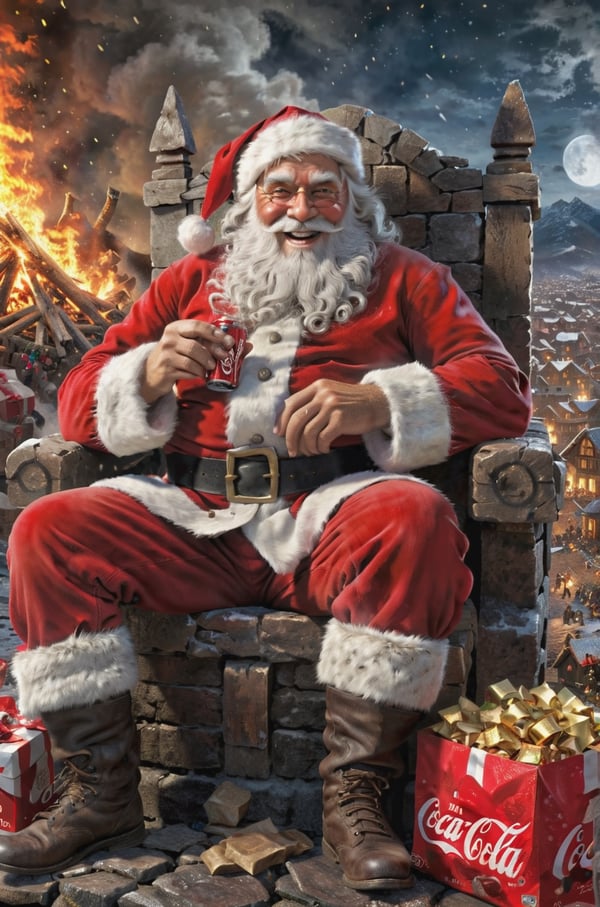 Santa going through destr - Free AI Image | Tensor.Art | Tensor.Art