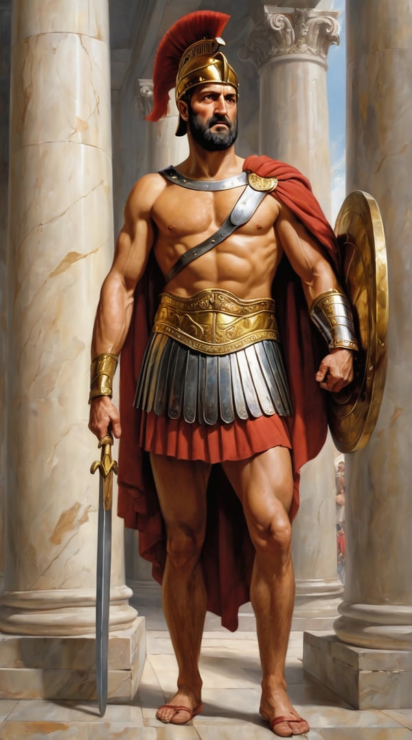 Realism, King Leonidas I, auth | image created by omokohosart | Tensor.Art