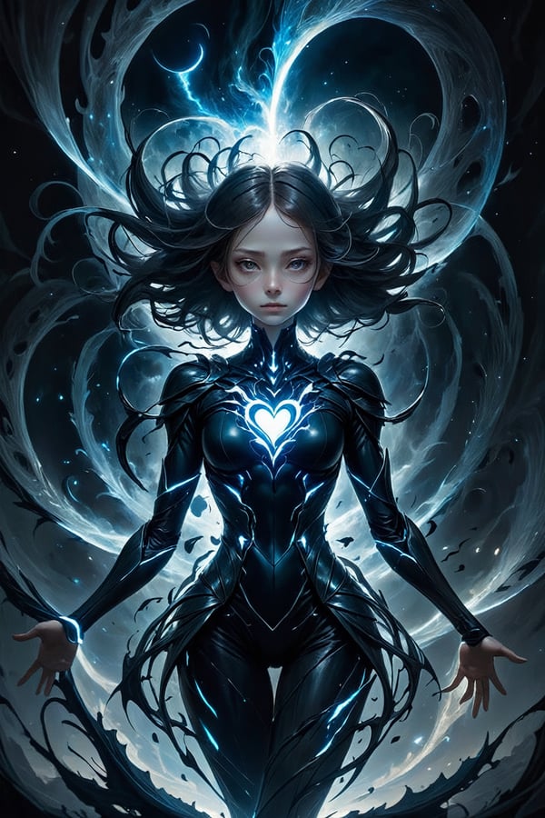 She is a being of both light a | image created by Hex4 | Tensor.Art