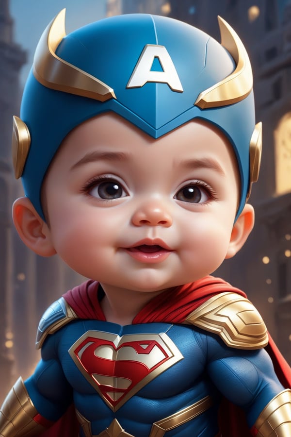 Cute adorable super hero baby | image created by Hex4 | Tensor.Art