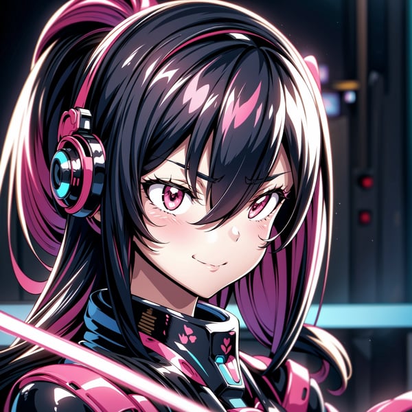 Lingna the cyberpunk kunoichi, | image created by FuturEvoLab | Tensor.Art