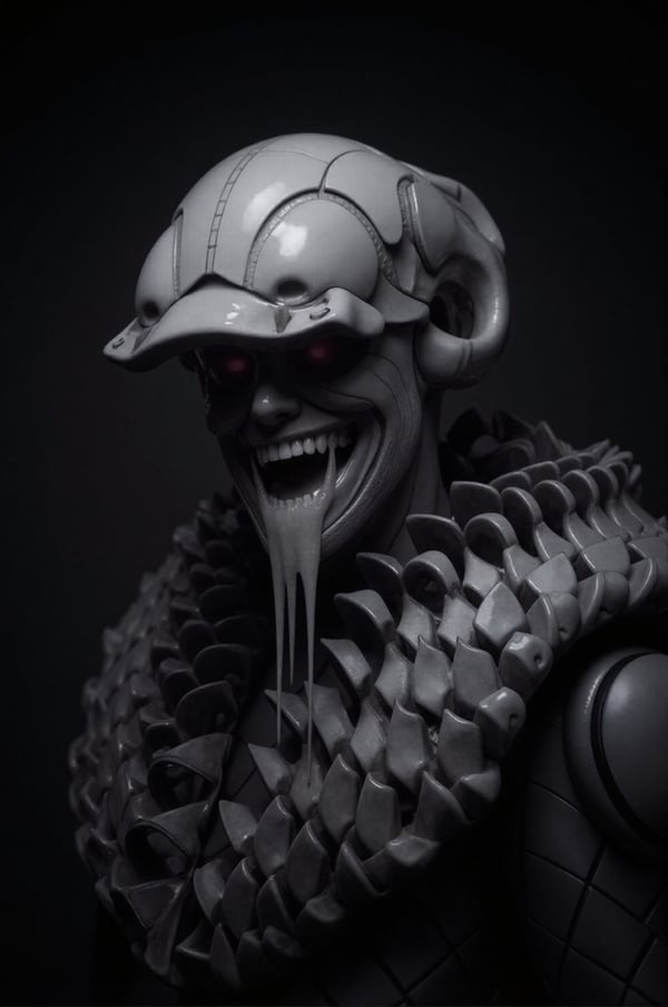 monochrome, greyscale, teeth, | image created by CAPCAY | Tensor.Art