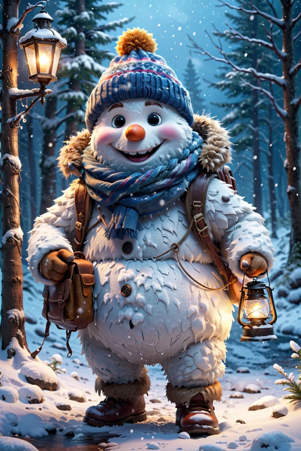 Anthropomorphic snowman wearin | image created by Fateline | Tensor.Art