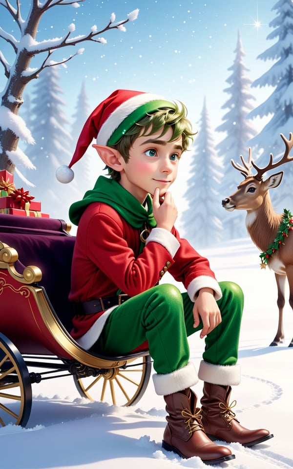 A cute and lifelike elf boy wi | image created by Fateline | Tensor.Art