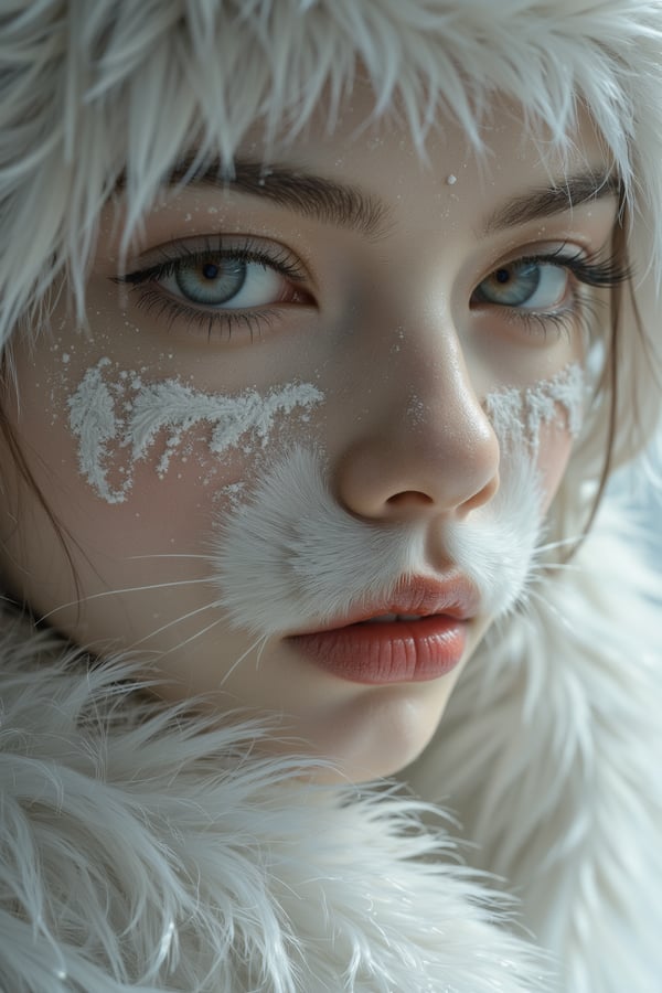 a close up of a hybrid person | image created by Fateline | Tensor.Art
