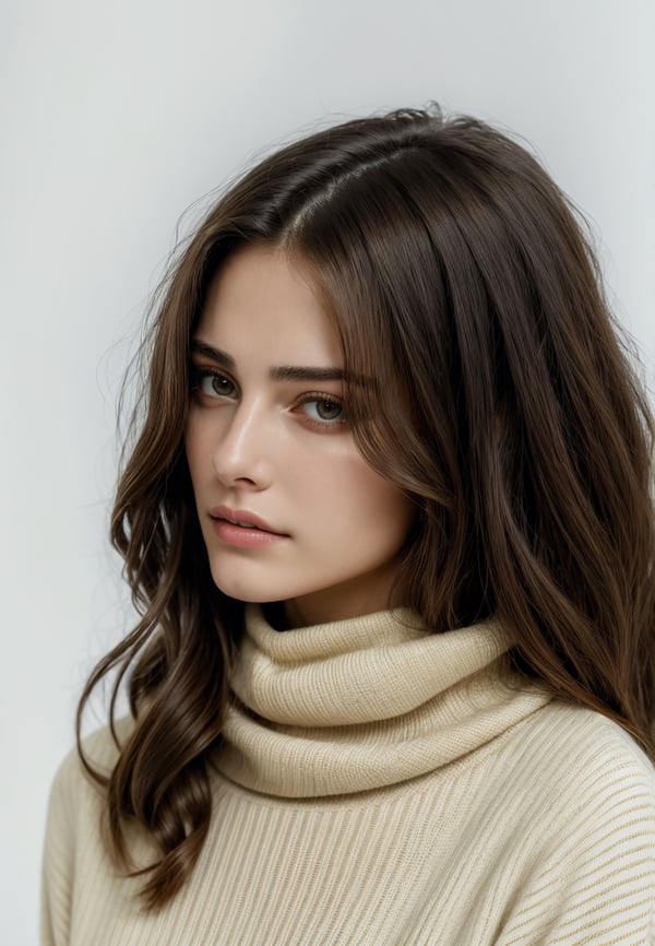 Girl with turtle neck | image created by Faez | Tensor.Art