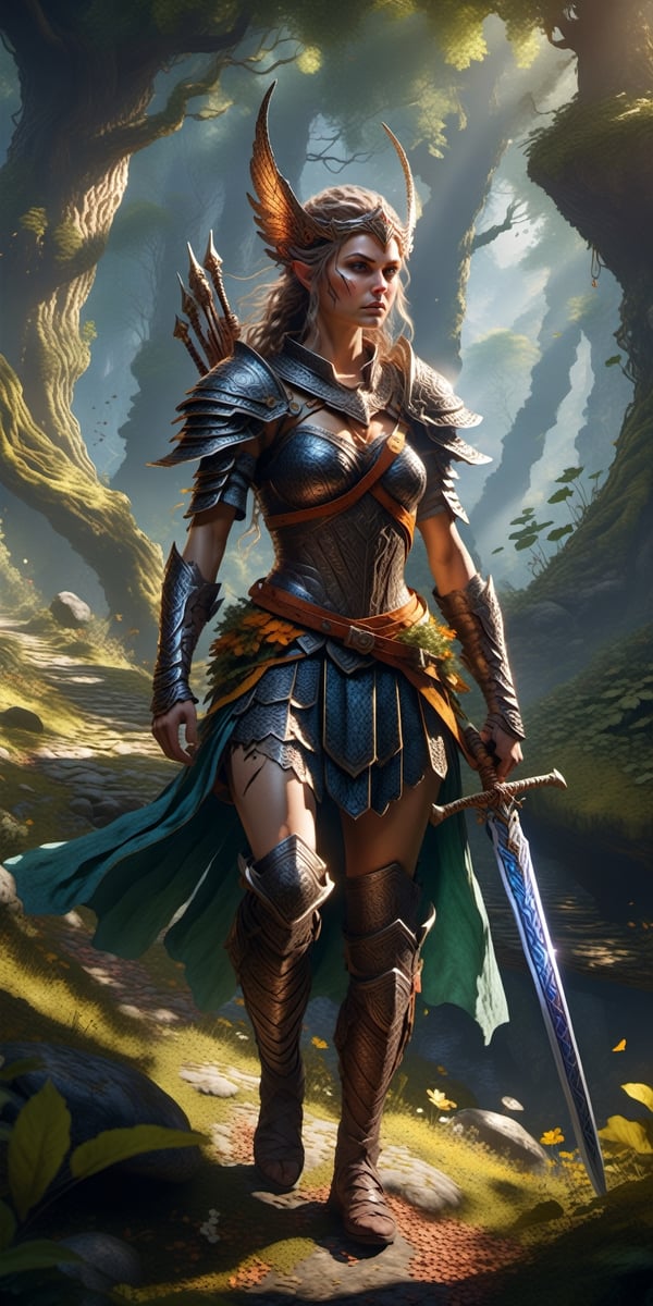 A Beautiful elf Warrior Women | image created by Agone | Tensor.Art