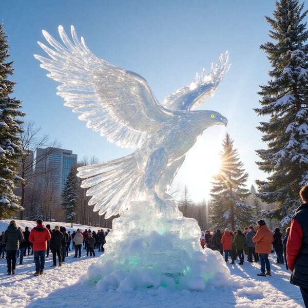 Ice Eagle | image created by piertou | Tensor.Art