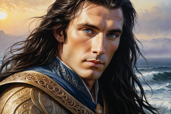painting by Allan Lee. 40 year | image created by user ...