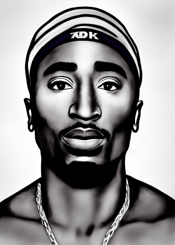 ,Tupac portrait, 4k, 8k, intri | image created by Everth | Tensor.Art