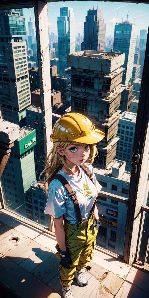 A beautiful girl, in a constru | image created by Jleo | Tensor.Art