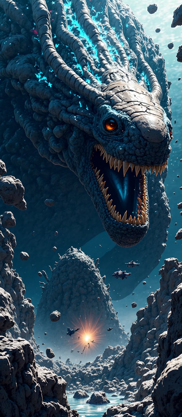 A colossal alien monster is se | image created by Caption Master ...