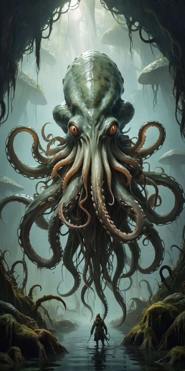 A colossal monstrosity with a | image created by Caption Master ...