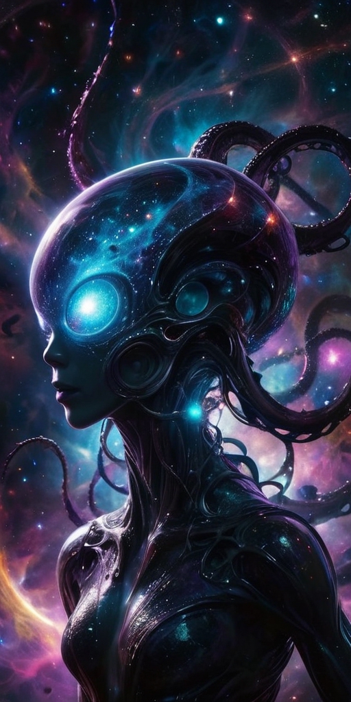 The Cosmic Horror Drifting thr | image created by Caption Master ...
