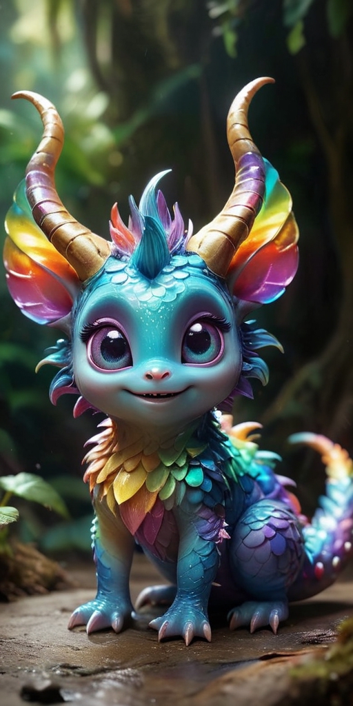 A baby monster with scales as | image created by Caption Master ...