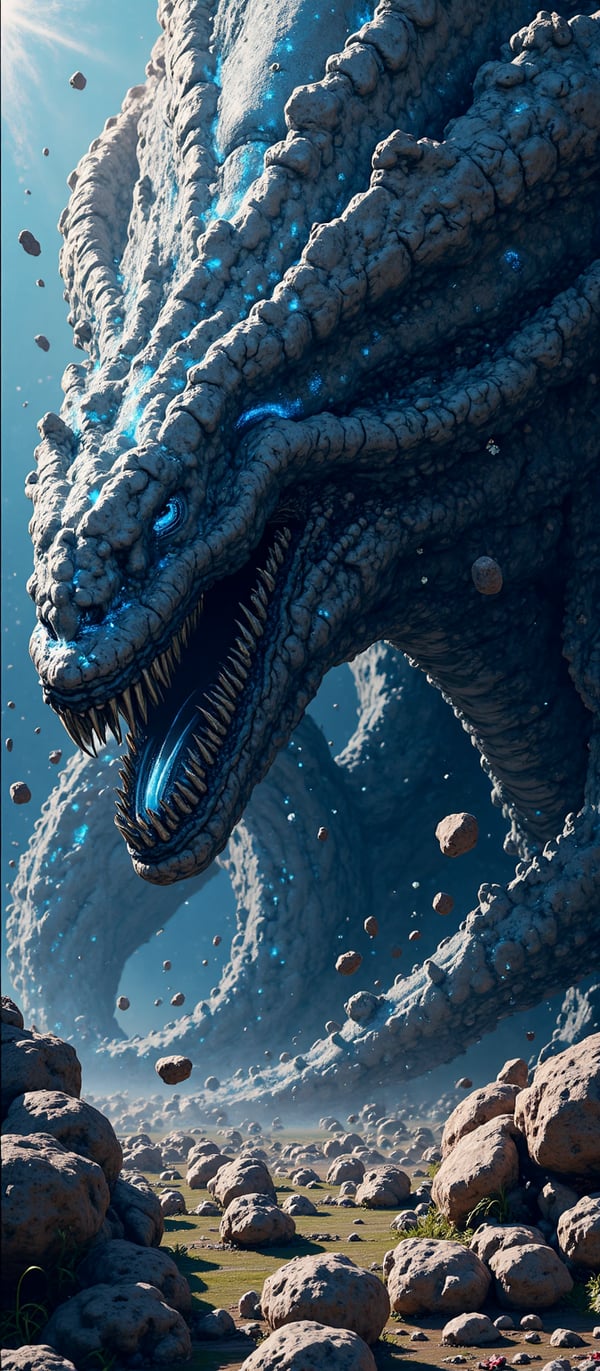 A colossal alien monster is se | image created by Caption Master ...