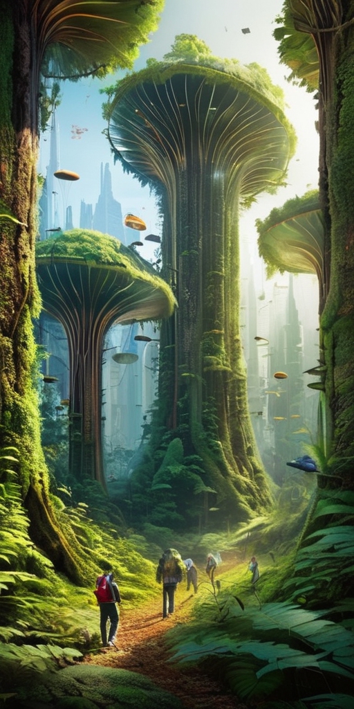 The Nanotech Forest A forest w | image created by Caption Master ...