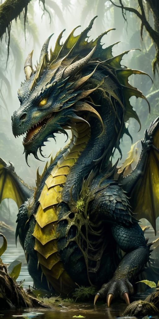 Swamp Horror Dragon A monstrou | image created by Caption Master ...