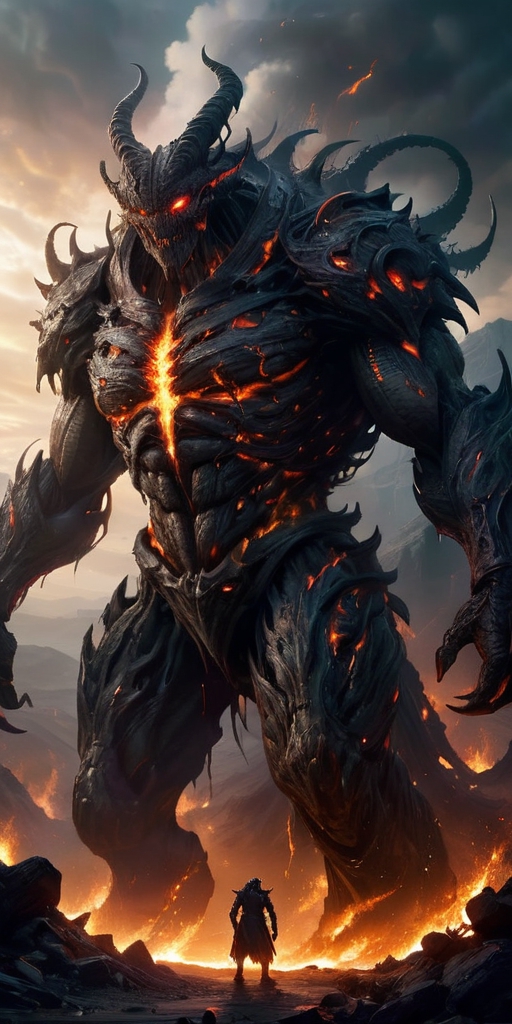 The Blighted Colossus At the | image created by Caption Master | Tensor.Art